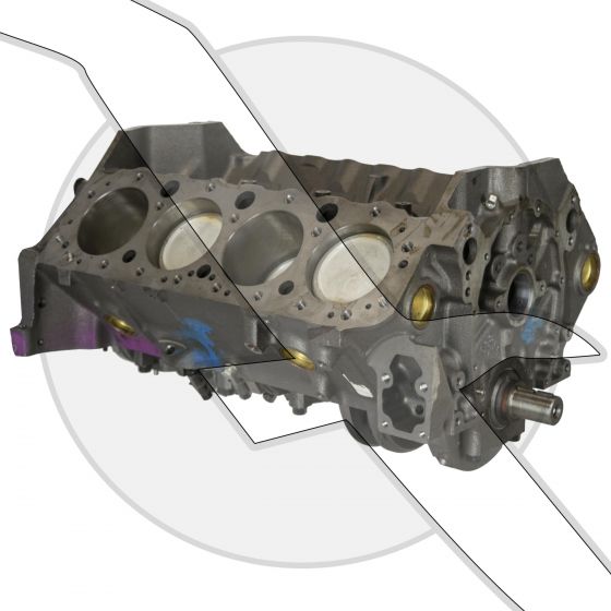 GM 5.0L 305ci Short Block Engine for Mercruiser, Volvo Penta, OMC 1988 ...