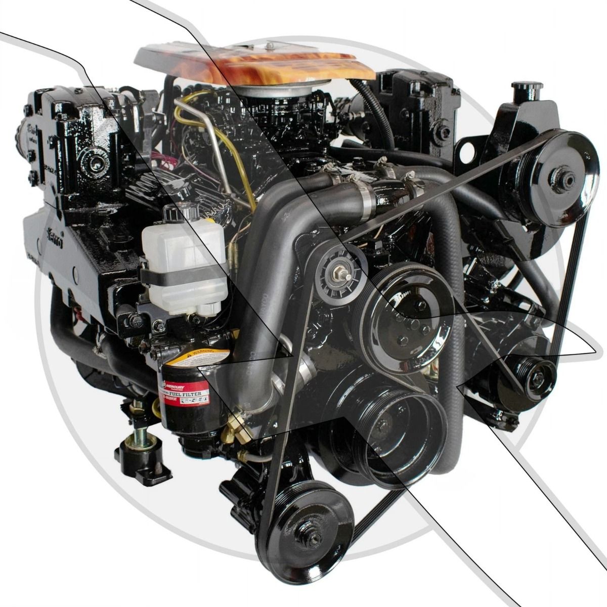 Mercruiser 357 Bravo Rebuilt Engine