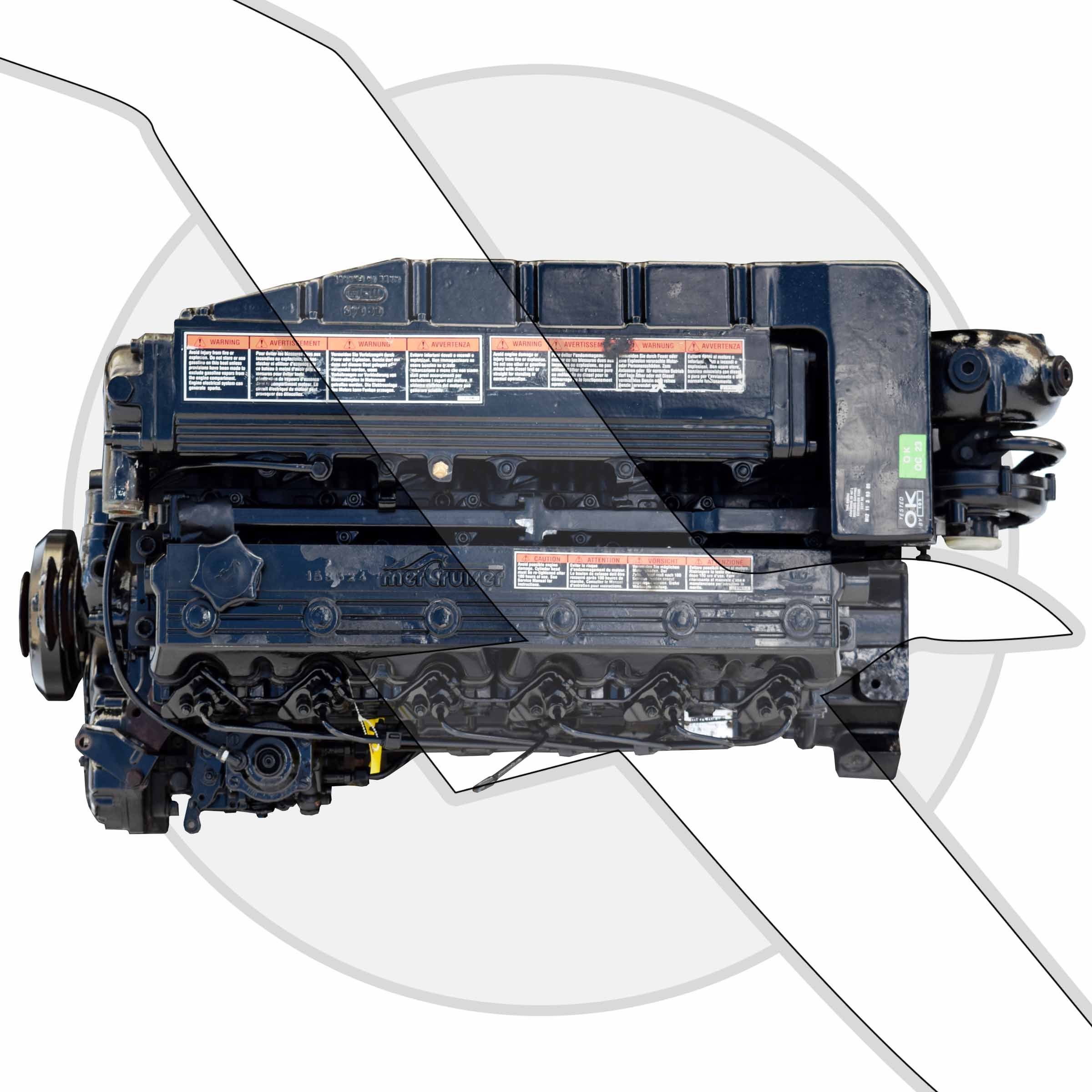 Used Mercruiser 3.6L 219ci V6 Bravo Diesel Engine - 180HP Partial