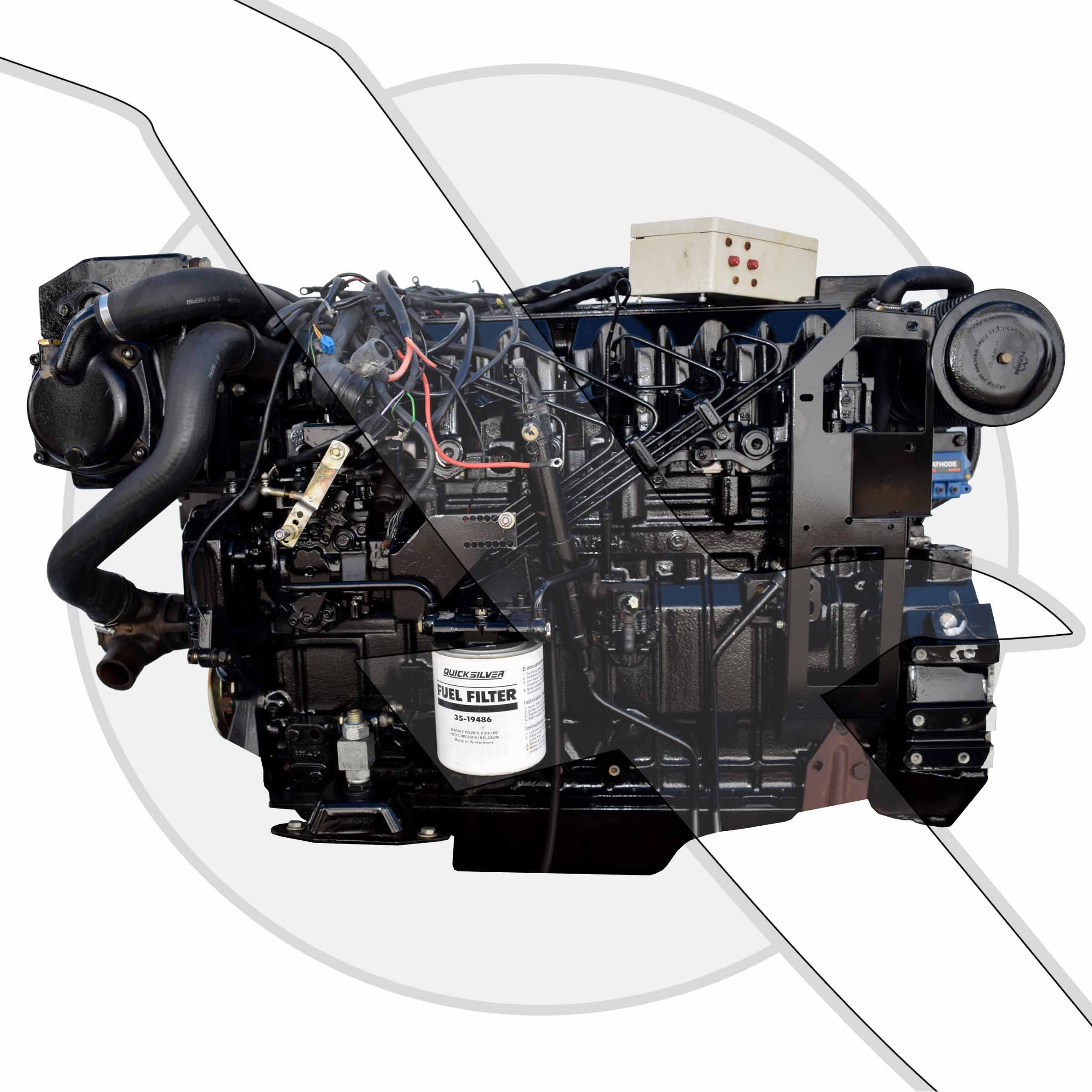 Preowned MerCruiser 3.6L 636D Turbo Diesel Engine 180HP